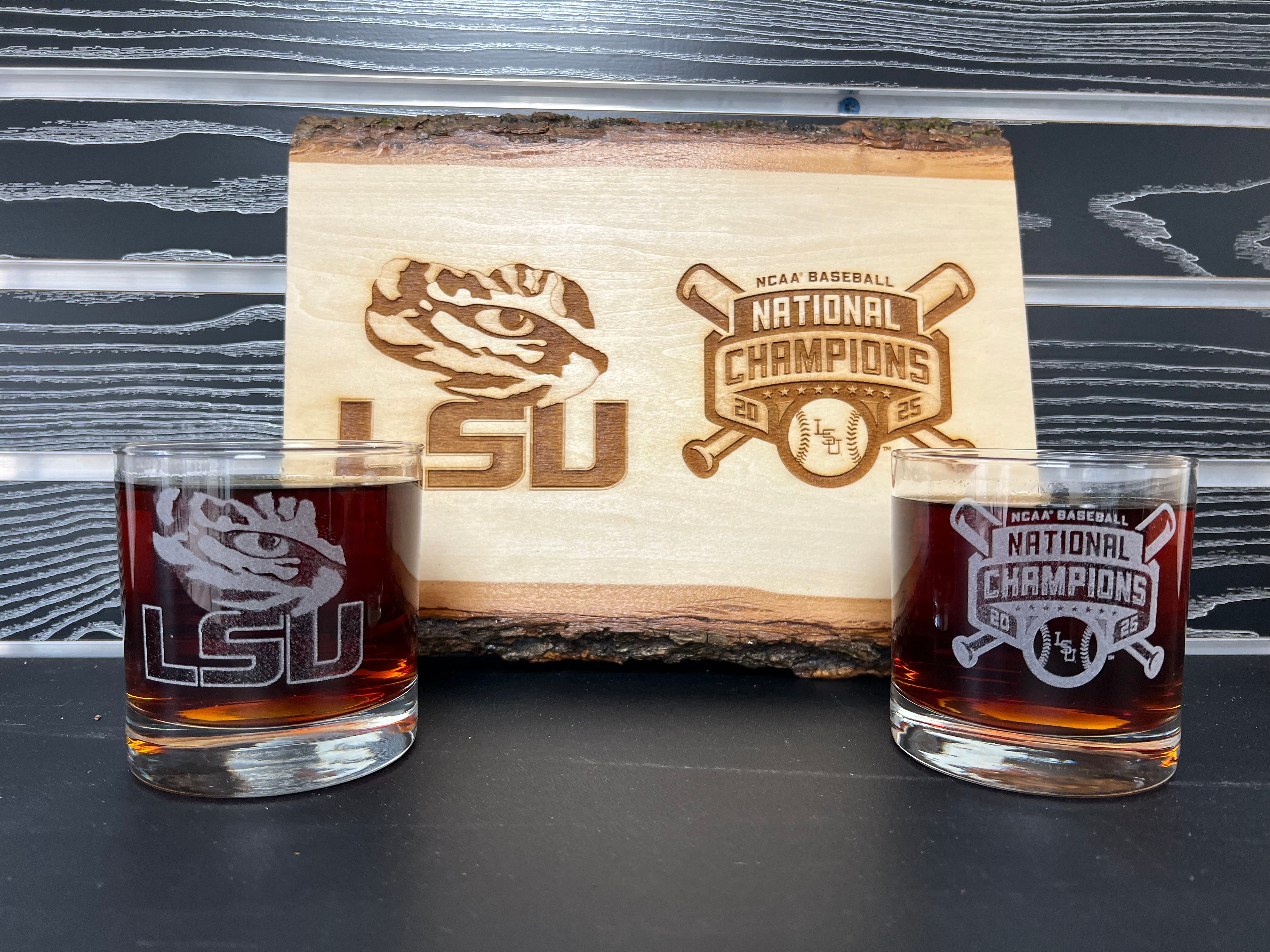 LSU 2025 National Champion Whiskey Serving Set | Baseball Life